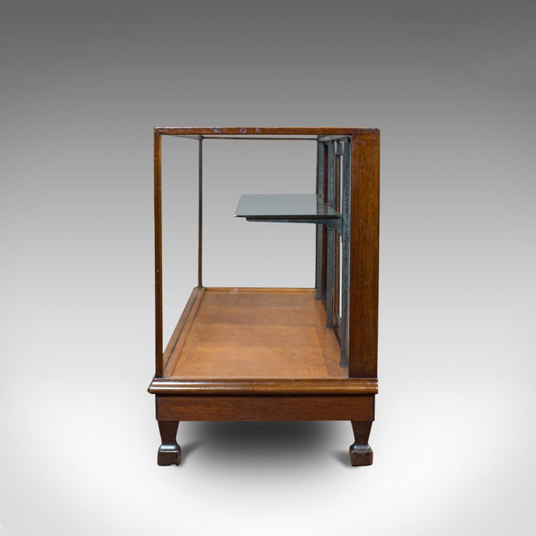 Large Antique Shop Display Cabinet, English, Oak, Showcase, Edwardian ...