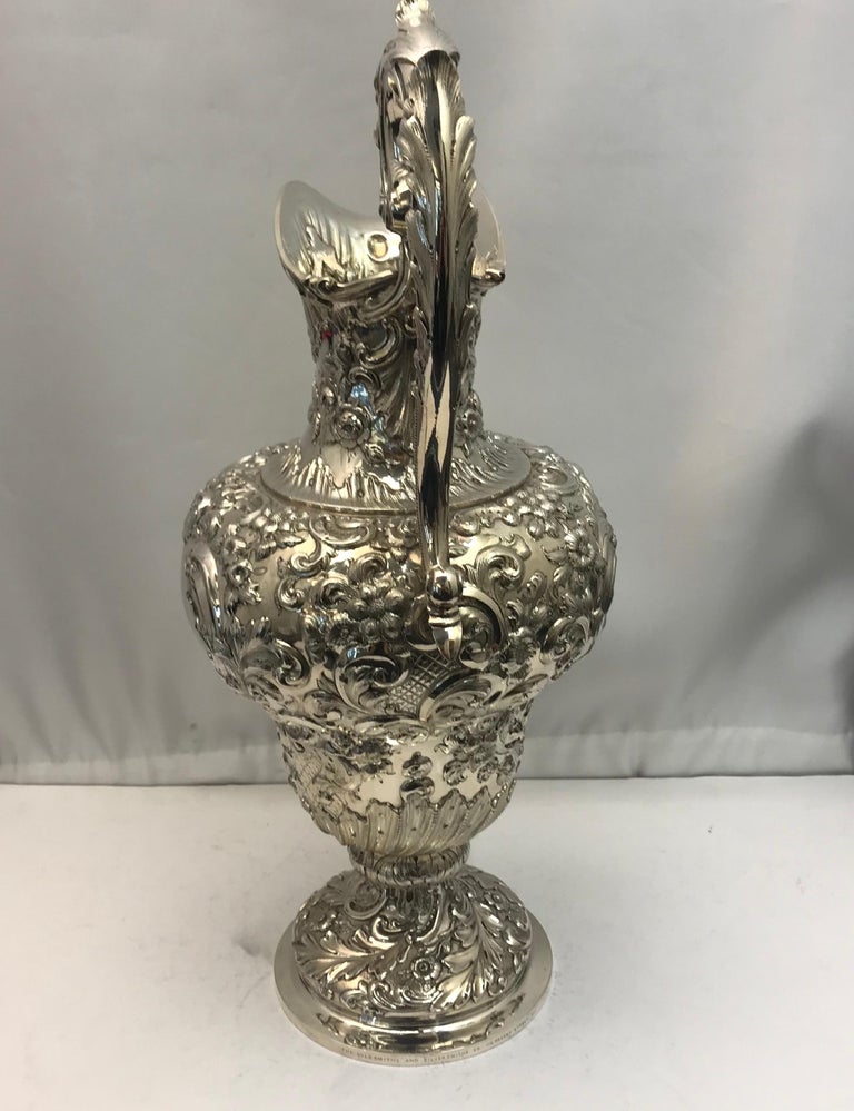 Large Antique Silver Ewer/Jug For Sale at 1stDibs