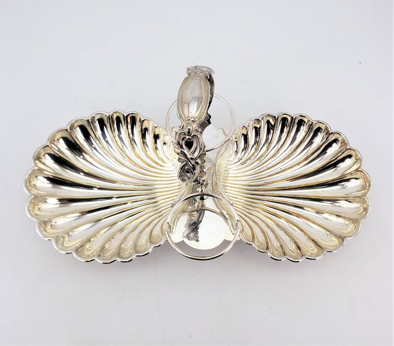 Large Antique Silver Plated R Rugg or Rew English Berry Server with ...