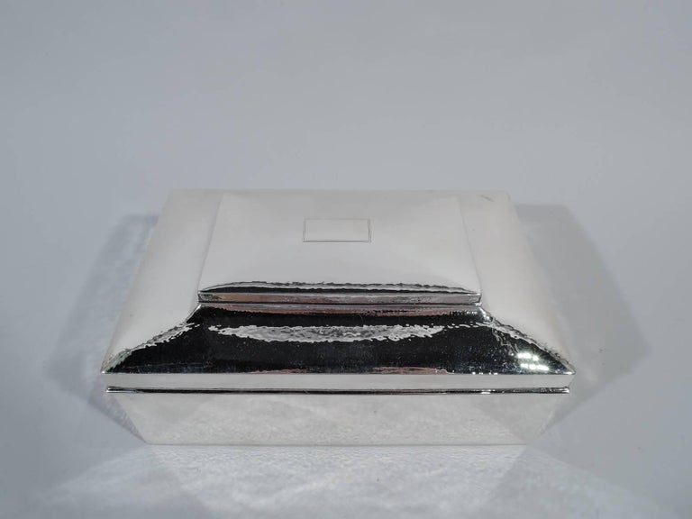 Large Antique Tiffany and Co. Hand-Hammered Sterling Silver Jewelry Box ...