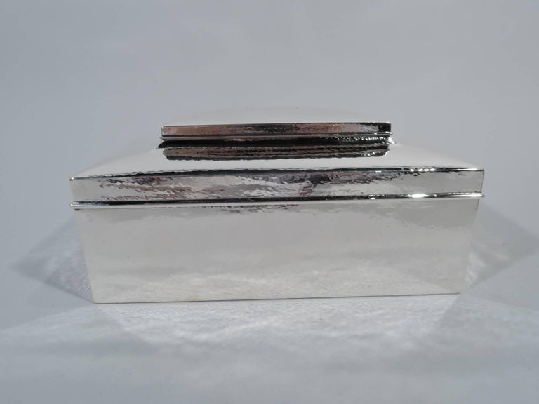 Large Antique Tiffany and Co. Hand-Hammered Sterling Silver Jewelry Box ...
