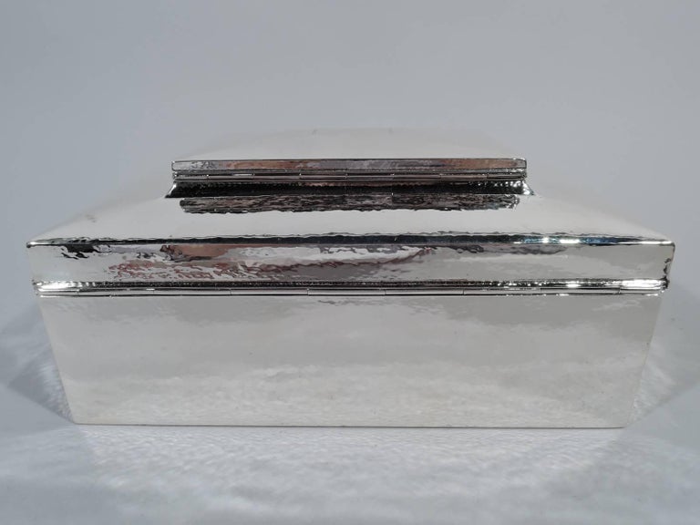 Large Antique Tiffany and Co. Hand-Hammered Sterling Silver Jewelry Box ...