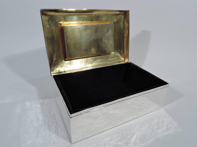 Large Antique Tiffany and Co. Hand-Hammered Sterling Silver Jewelry Box ...