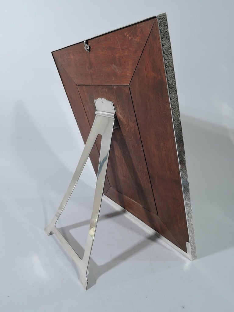 Large Antique Tiffany Sterling Silver Picture Frame For Sale at 1stDibs