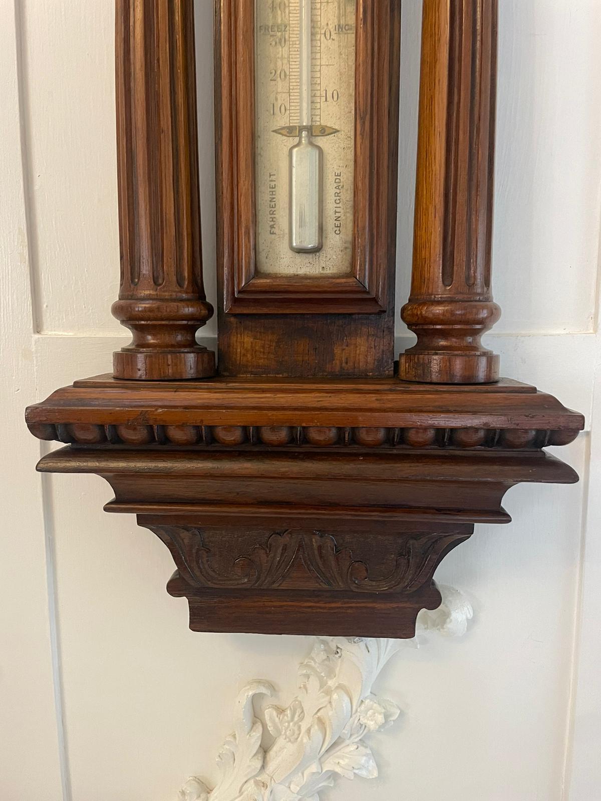 Large Antique Victorian Carved Oak Thermometer at 1stDibs