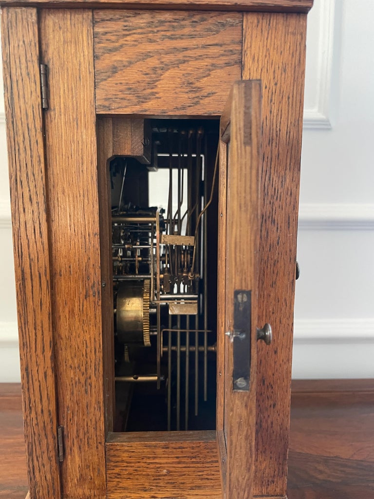 Large Antique Victorian Quality Carved Oak Bracket Clock For Sale at ...