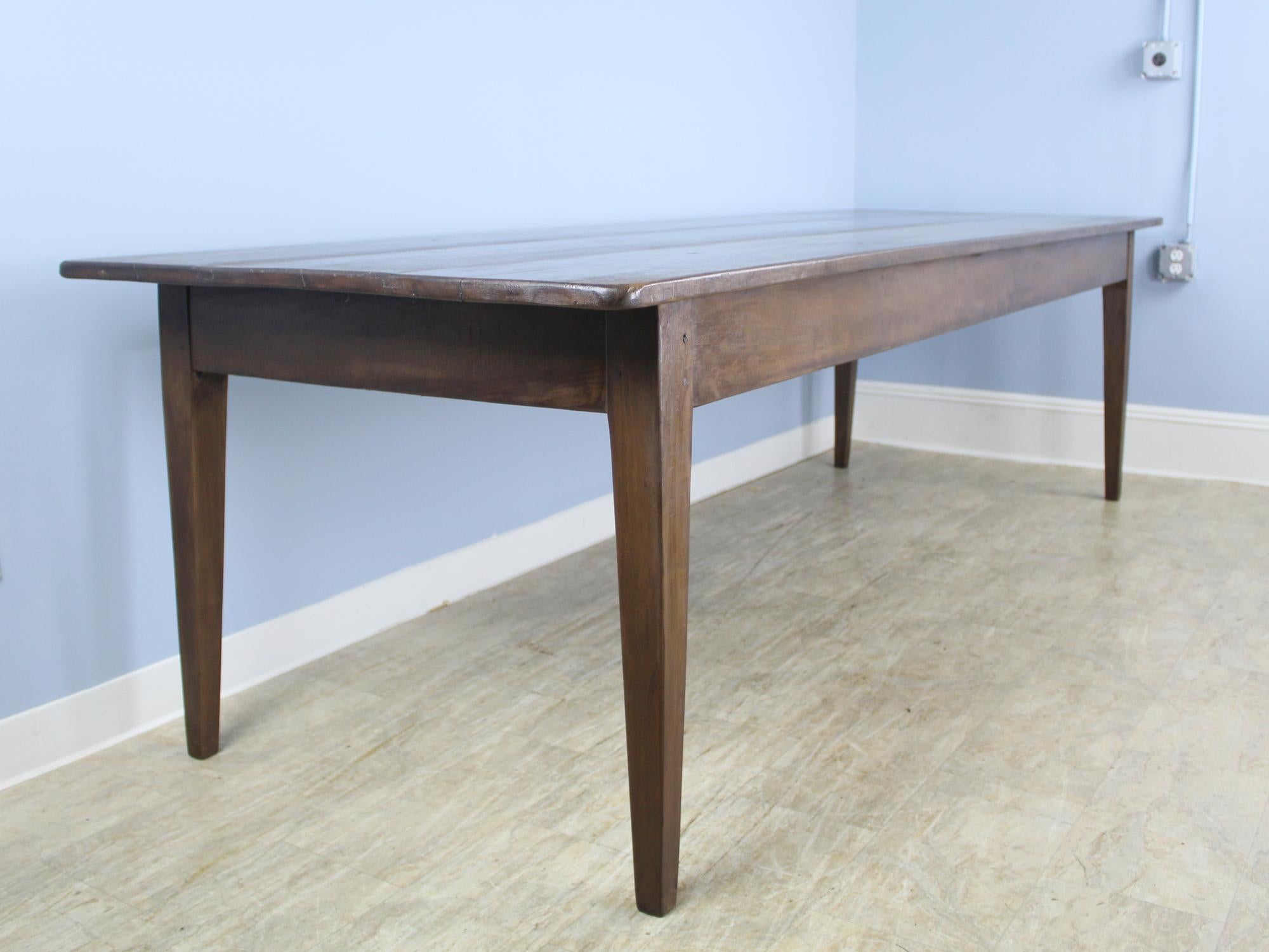 Large Antique Walnut Farm Table at 1stDibs