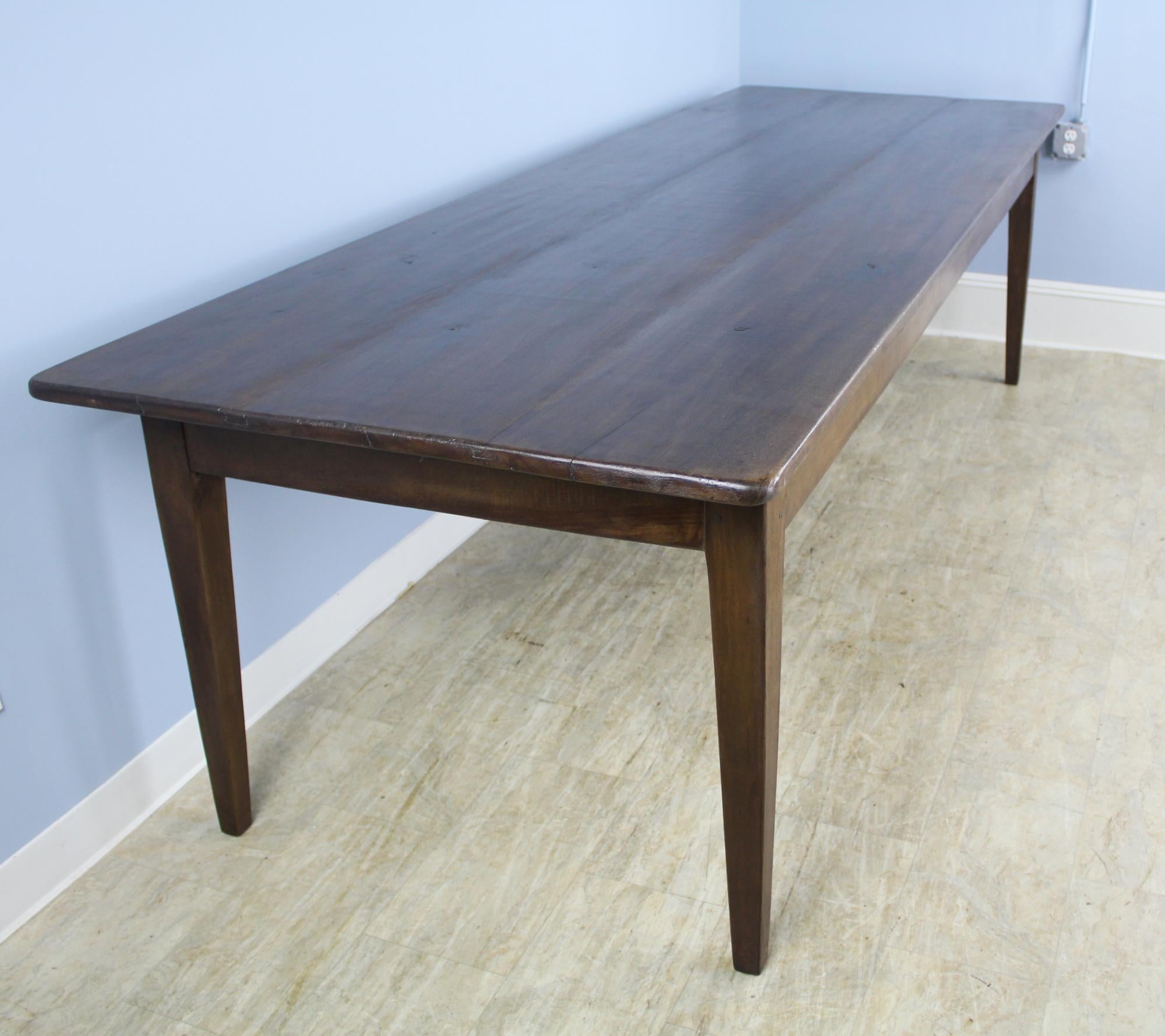 Large Antique Walnut Farm Table at 1stDibs