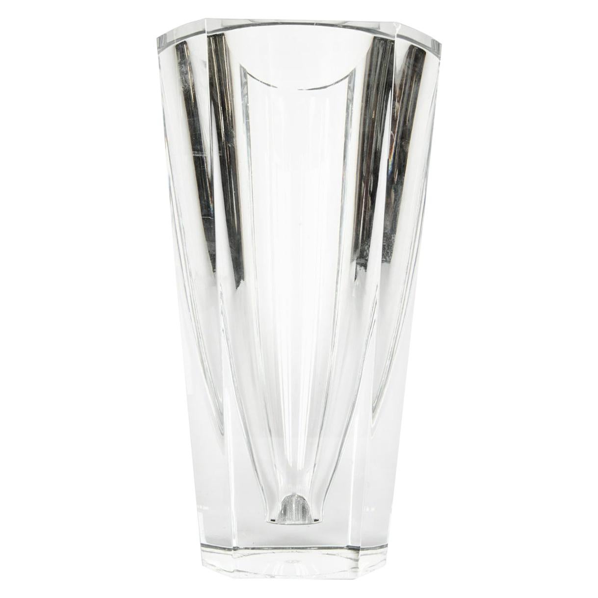Webb Corbett Art Deco Crystal Vase For Sale at 1stDibs