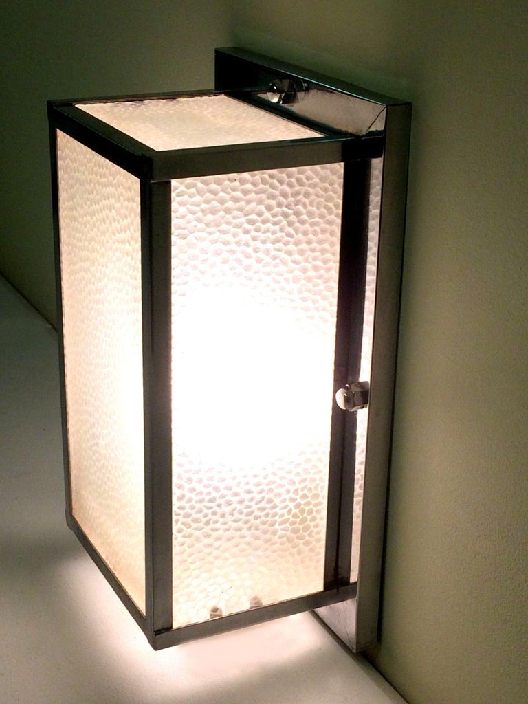 Large Art Deco Box Wall Light at 1stDibs | wall light box, box wall sconce