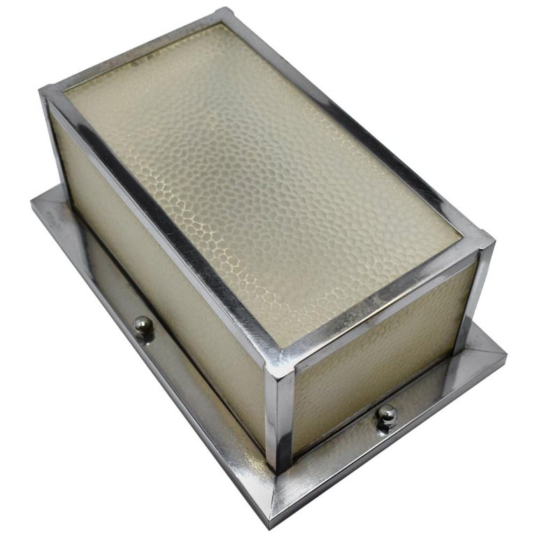 Large Art Deco Box Wall Light at 1stDibs | wall light box, box wall sconce