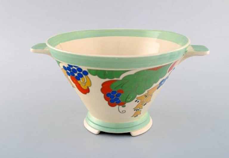 Large Art Deco Caprice Bowl in Hand Painted Porcelain, Royal Doulton ...