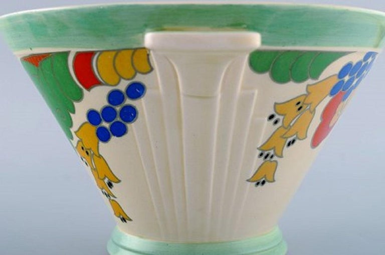 Large Art Deco Caprice Bowl in Hand Painted Porcelain, Royal Doulton ...