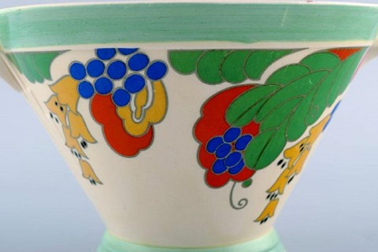 Large Art Deco Caprice Bowl in Hand Painted Porcelain, Royal Doulton ...