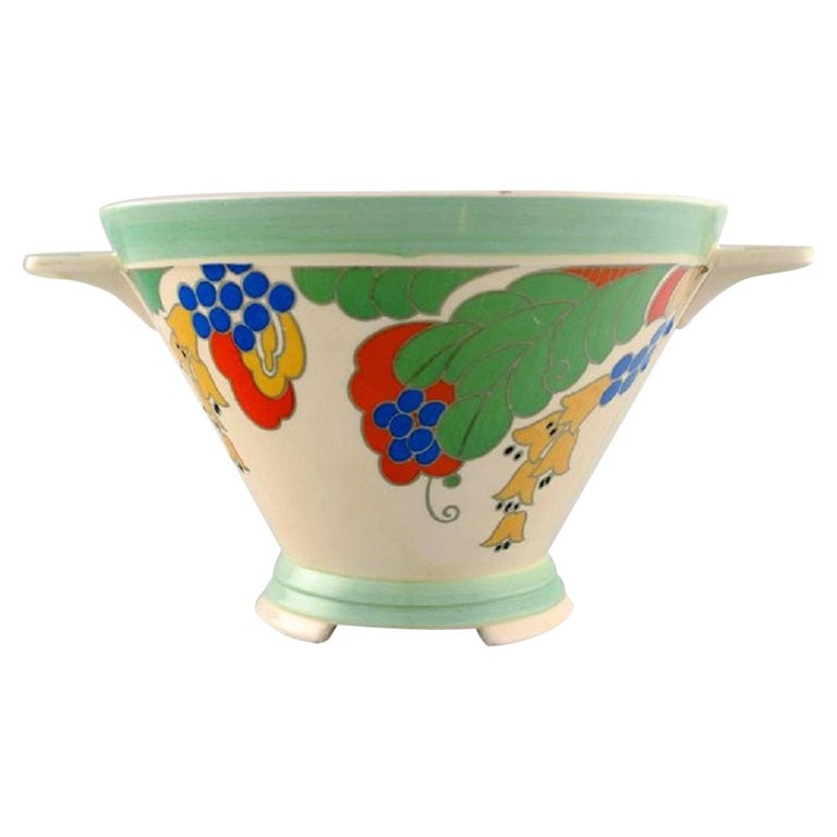 Large Art Deco Caprice Bowl in Hand Painted Porcelain, Royal Doulton ...