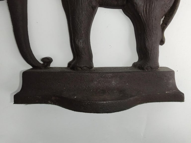 Large Art Deco Cast Iron Elephant Door Stop For Sale at 1stDibs