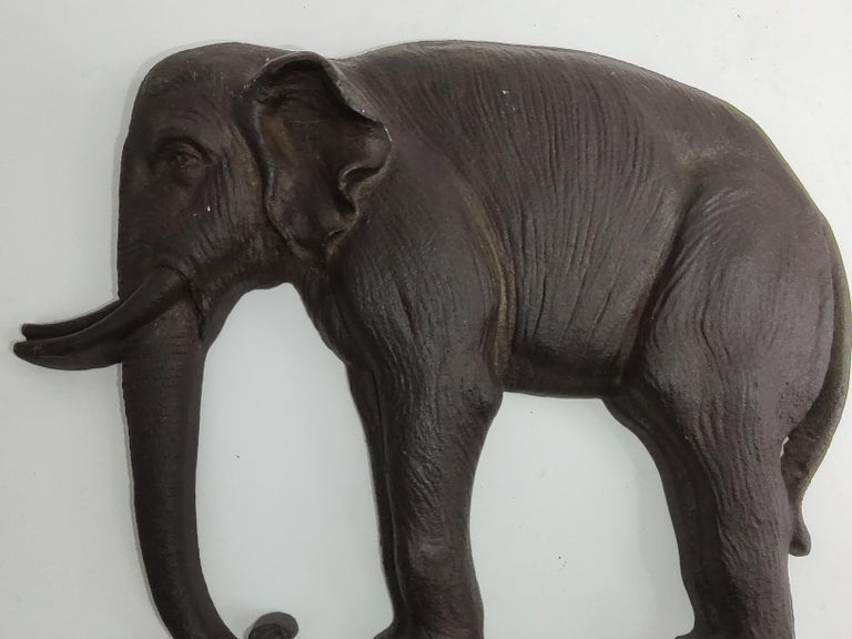 Large Art Deco Cast Iron Elephant Door Stop For Sale at 1stDibs