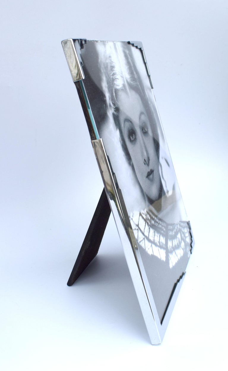 Large Art Deco Chrome Free Standing Picture Frame, circa 1930 For Sale ...