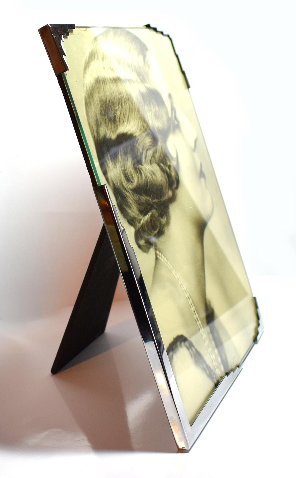 Large Art Deco Chrome Free Standing Picture Frame at 1stDibs | large ...