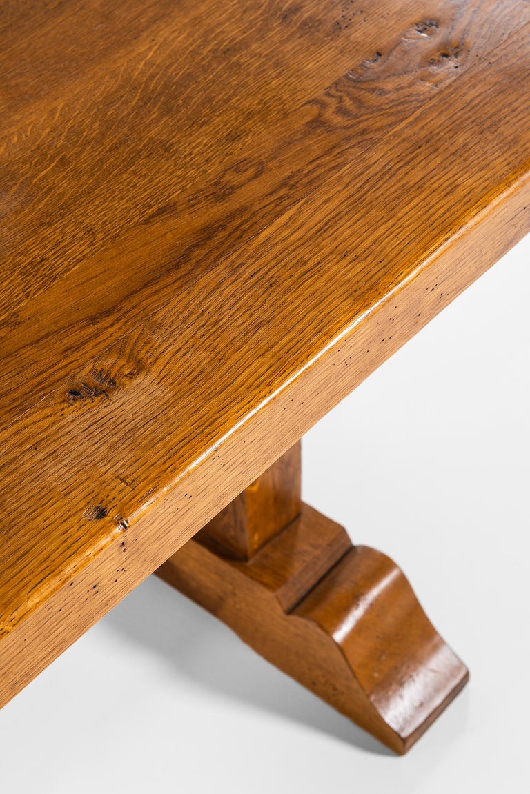 Large Art Deco Dining Table in Massive Oak at 1stDibs | massive oak ...