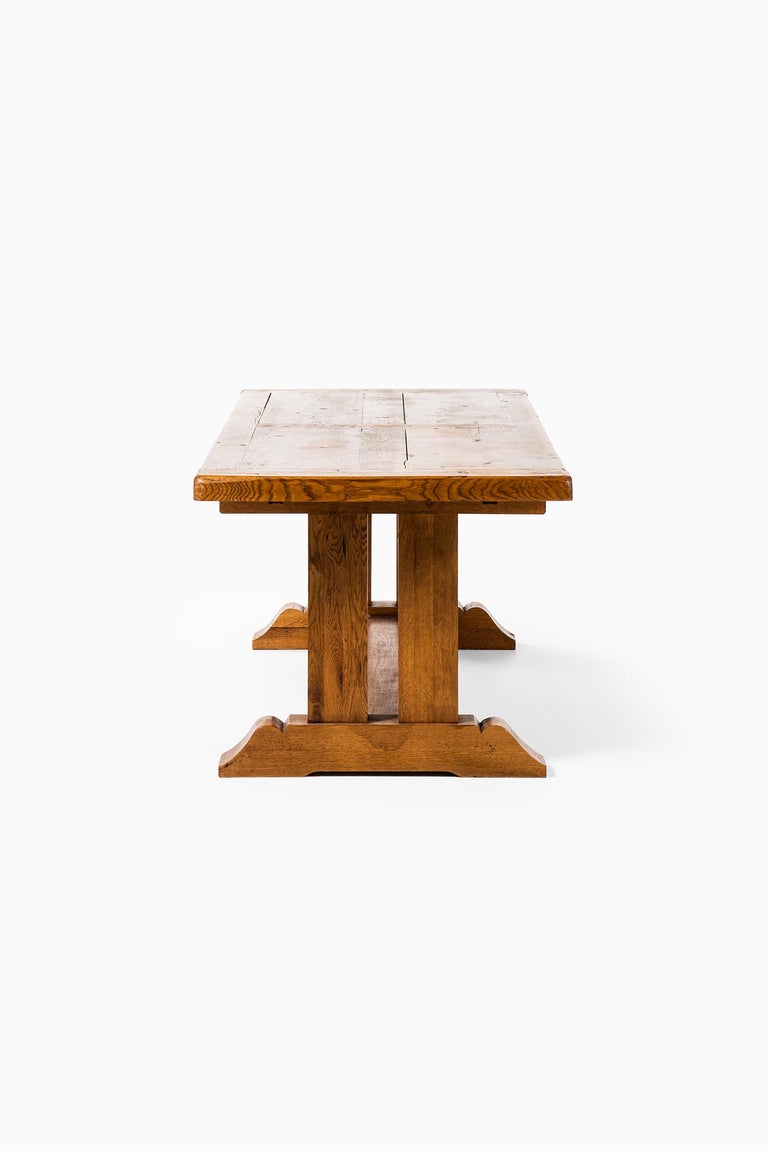 Large Art Deco Dining Table in Massive Oak at 1stDibs | massive oak ...