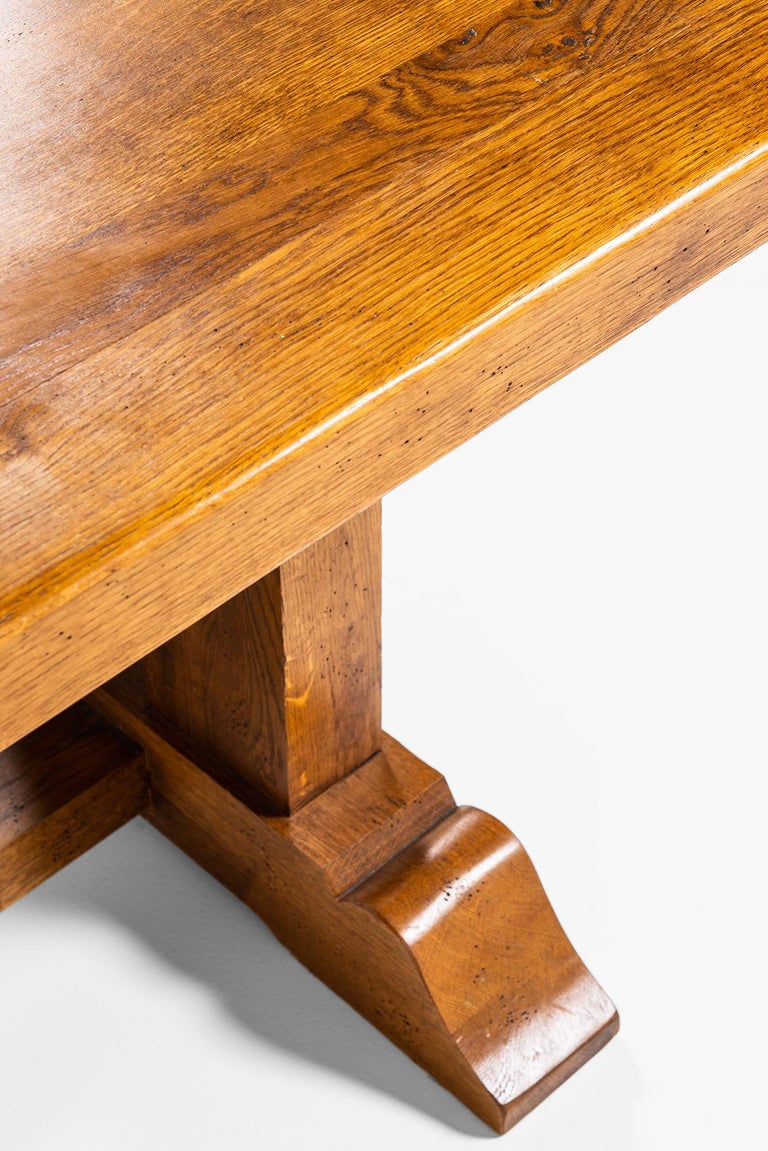 Large Art Deco Dining Table in Massive Oak at 1stDibs | massive oak ...
