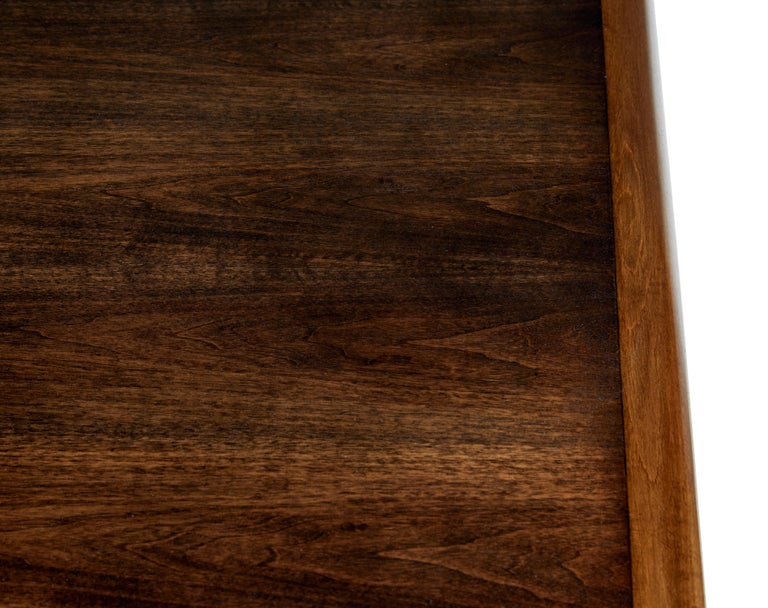 Large Art Deco Italian Walnut Square Dining Table at 1stDibs