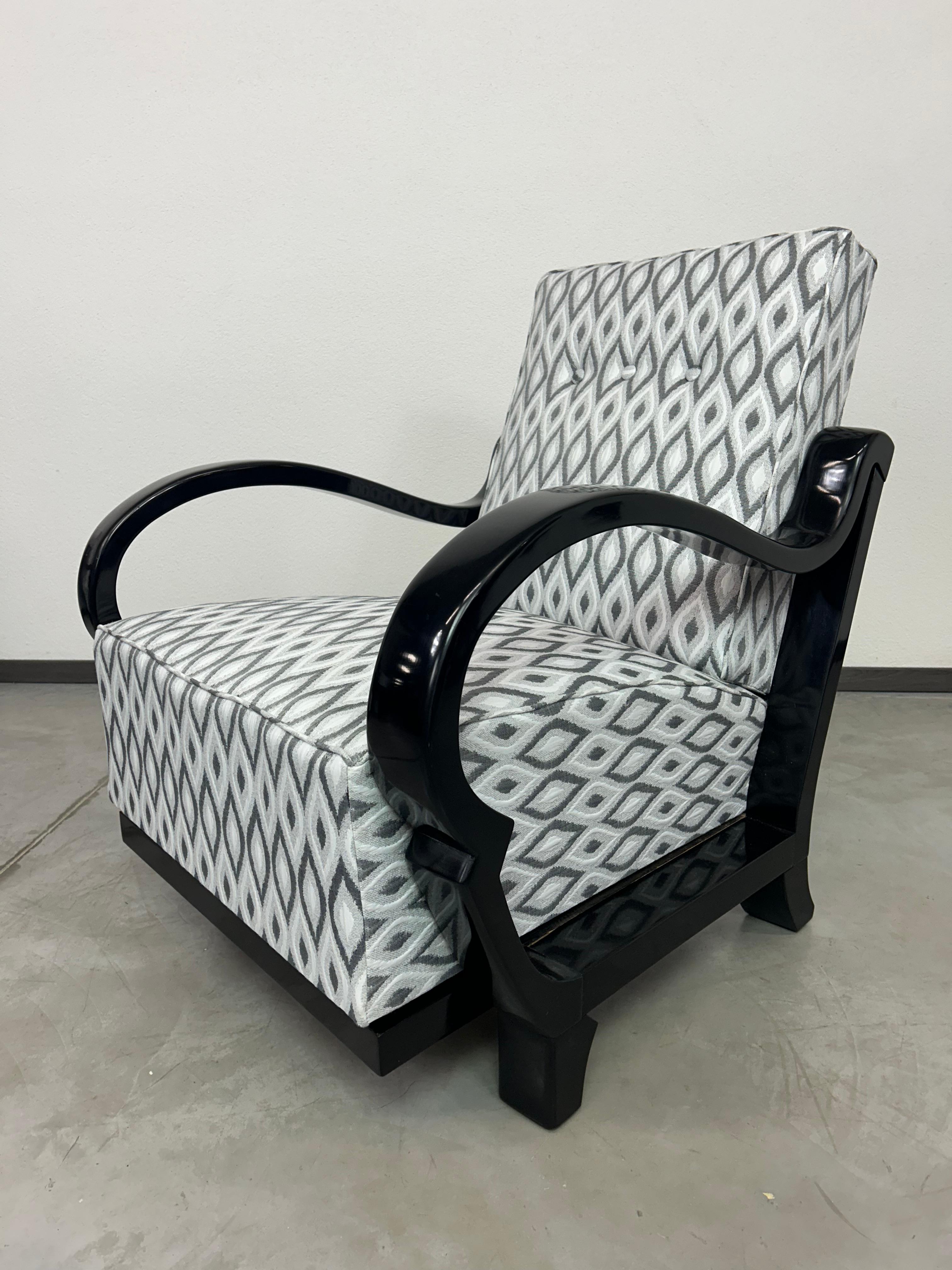 Large art deco lounge chairs For Sale at 1stDibs