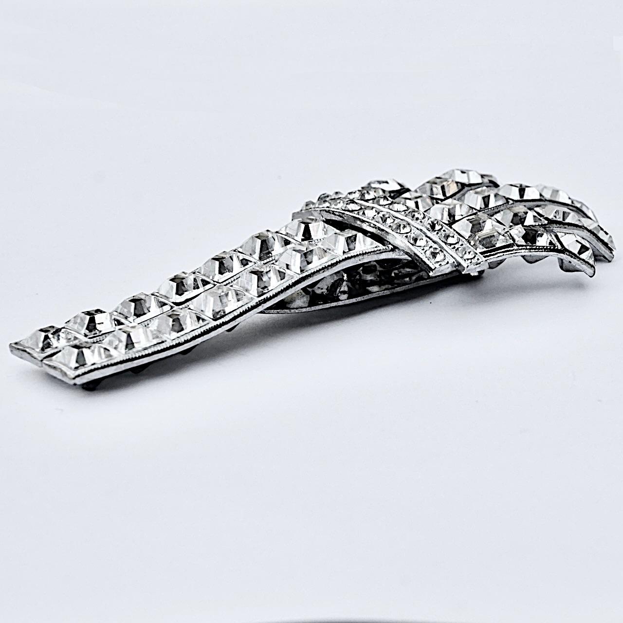 Large Art Deco Rhinestone Dress Clip For Sale at 1stDibs | art deco ...