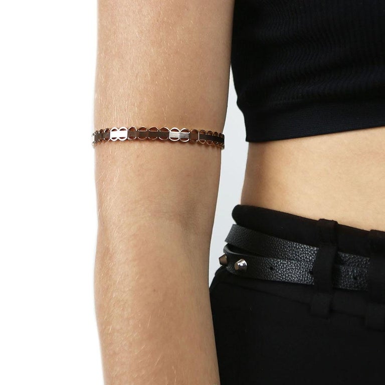 Large Art Deco Rose Gold Flapper Arm Bangle, Circa 1925 at 1stDibs