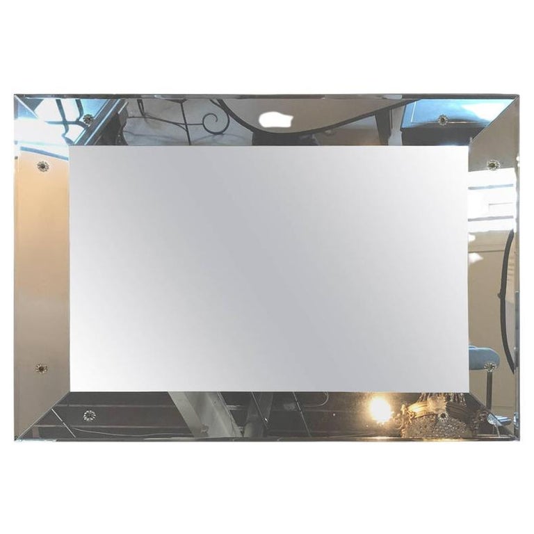 Large Art Deco Shadow Box Mirror at 1stDibs