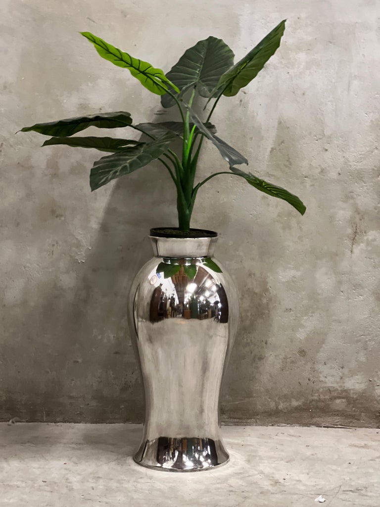 Large Art Deco Silver Plated WMF Ikora Vase, 1920 For Sale at 1stDibs