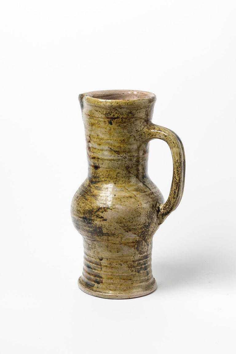 Large Art Deco Stoneware Ceramic Pitcher by Alexandre Foucher La Borne ...