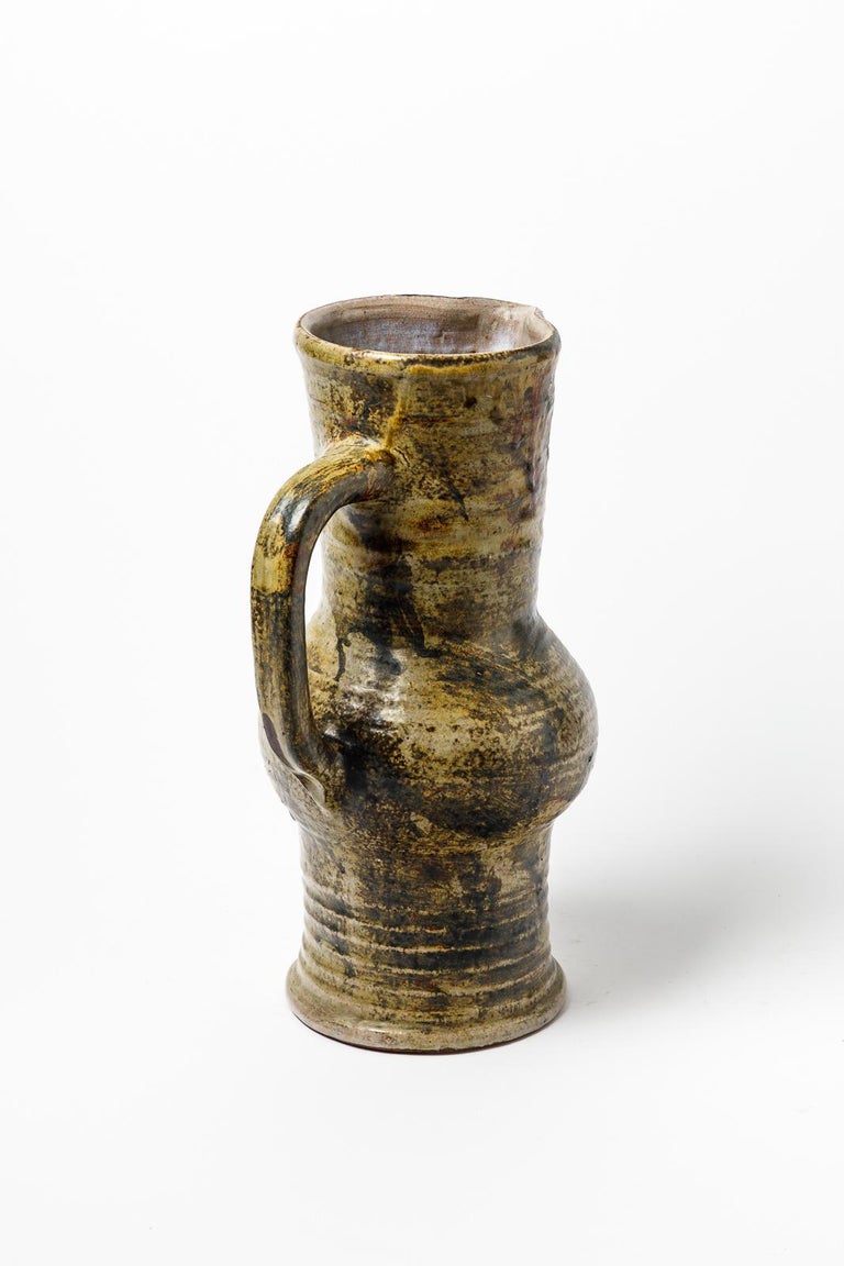 Large Art Deco Stoneware Ceramic Pitcher by Alexandre Foucher La Borne ...