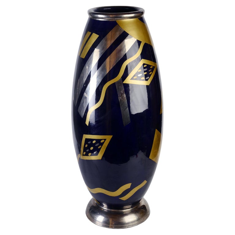 Large Art Deco Vase by Sainte Radegonde Frédéric Gustave Asch For Sale ...