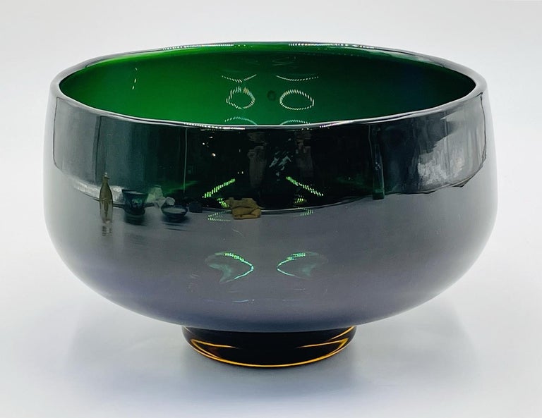 Large Art Glass Bowl by Correia Art Glass For Sale at 1stDibs