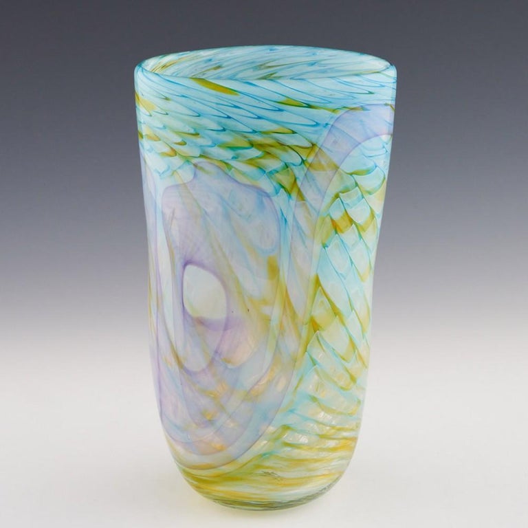 Large Art Glass Open Vase c2000 For Sale at 1stDibs