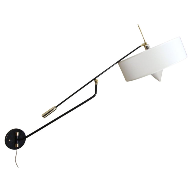 Large Articulating Brass Wall Light, Arlus Style Articulating Sconces ...