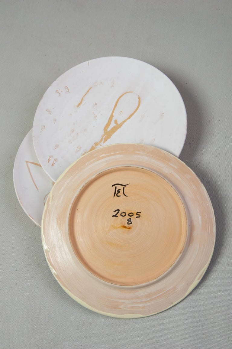 Large Artist Ceramic Large Plates For Sale at 1stDibs