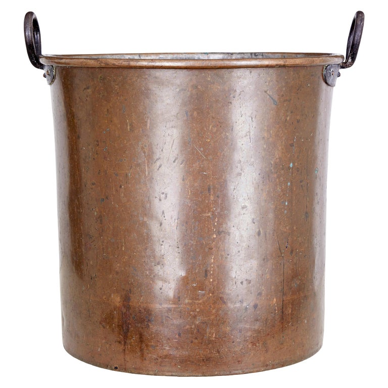 Large Arts and Crafts Copper Log Bin at 1stDibs