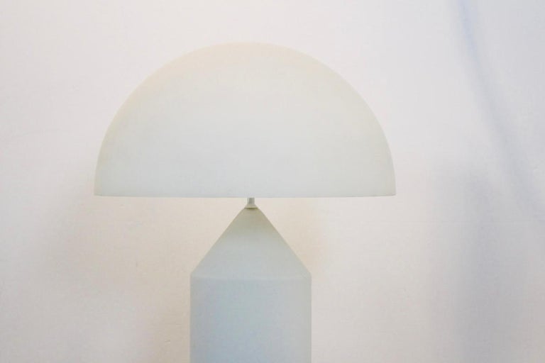 Large Atollo Table/Floor Lamp in White Glass by Vico Magistretti for ...