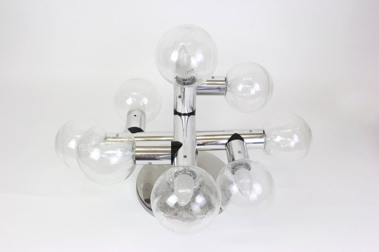 Large Atomic Space Age Sputnik Light Fixture by Kalmar, Austria, 1970s ...