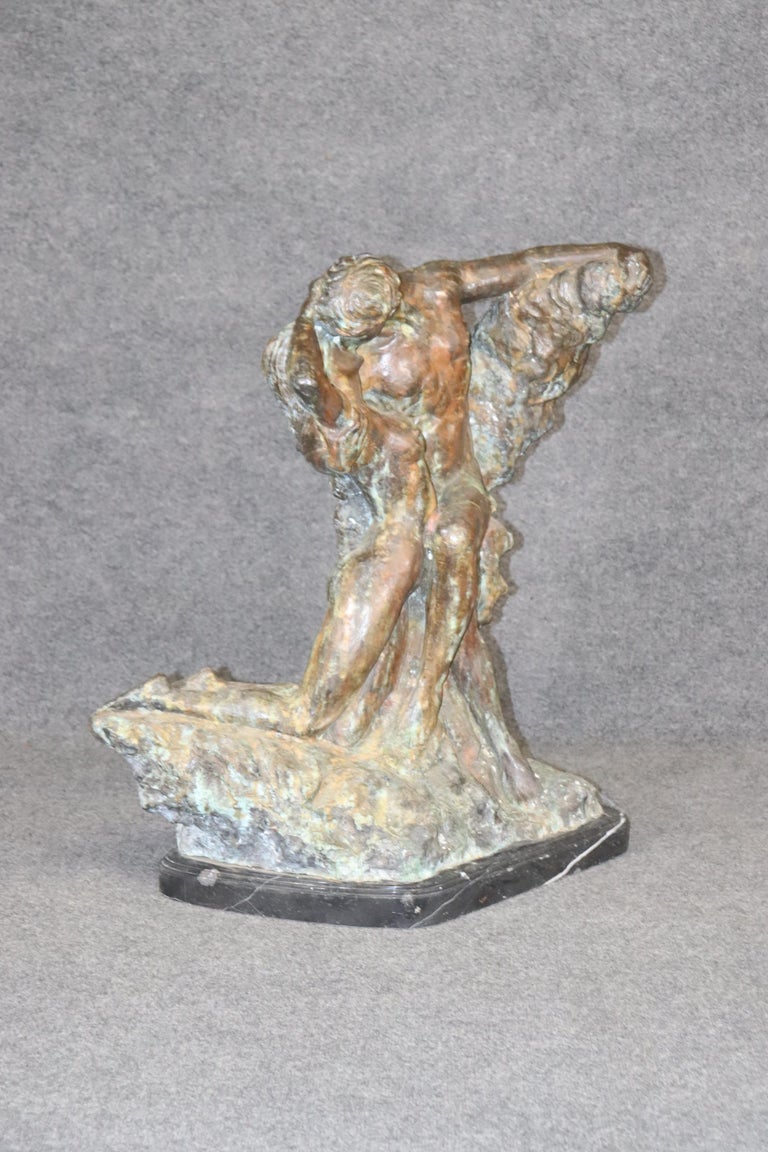 Large Auguste Rodin Bronze of "The Kiss' Later Exact Duplicate of the ...