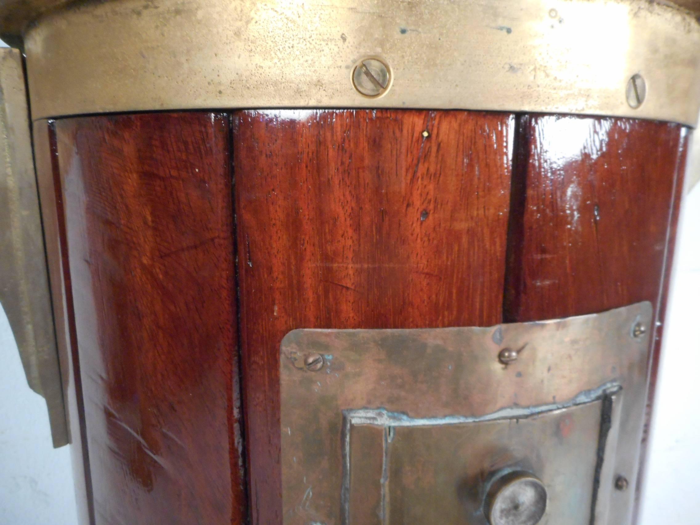 Large Authentic Brass Ship Binnacle Made in Great Britain at 1stDibs
