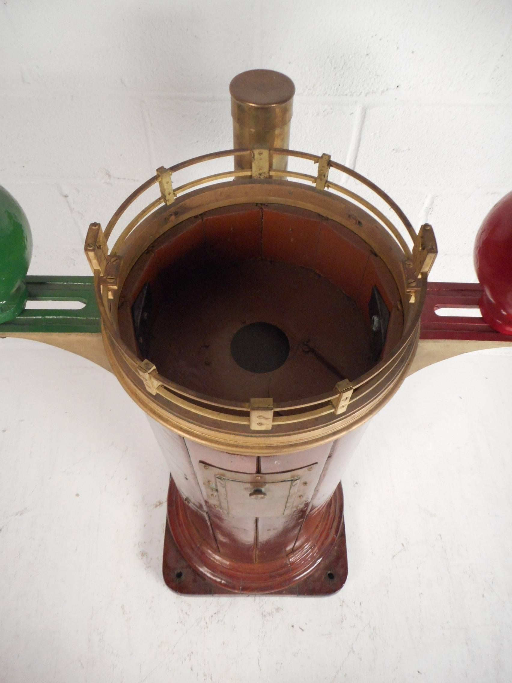 Large Authentic Brass Ship Binnacle Made in Great Britain at 1stDibs
