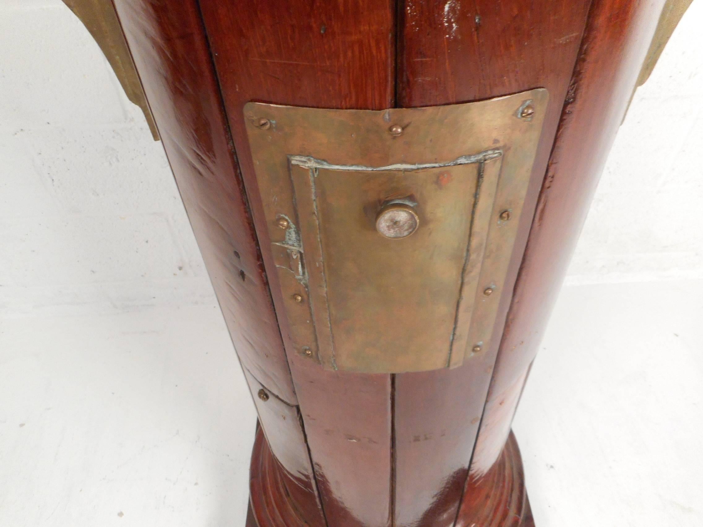 Large Authentic Brass Ship Binnacle Made in Great Britain at 1stDibs