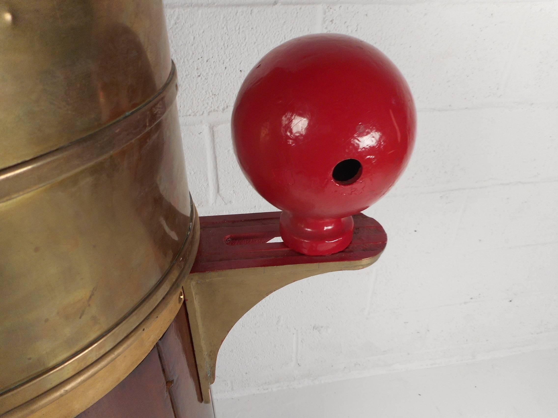 Large Authentic Brass Ship Binnacle Made in Great Britain at 1stDibs