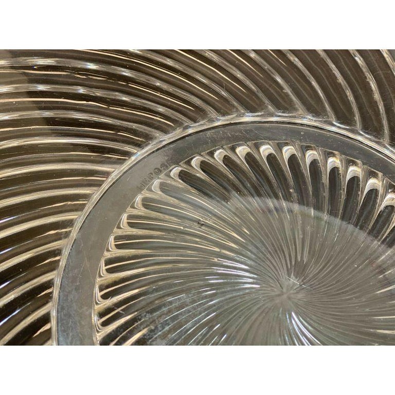 Large Baccarat Depose Cut Glass Centerpiece Punch Bowl with Underplate ...