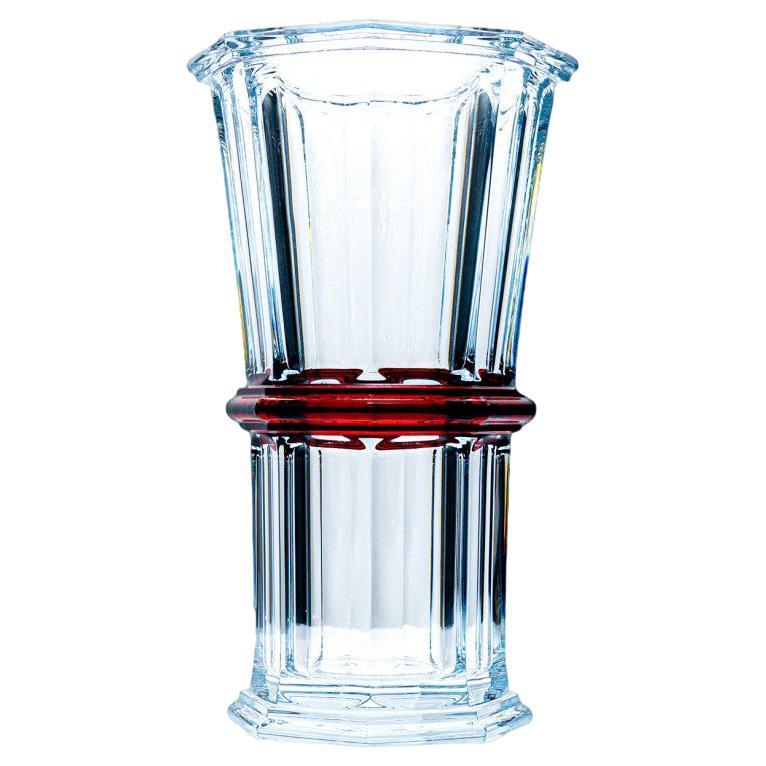 Set of Exquise XL Vases, Deep Rose Red Crystal, Czech Republic and ...