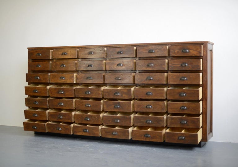 Large Bank of French Hardware Store Drawers, circa 1910 at 1stDibs